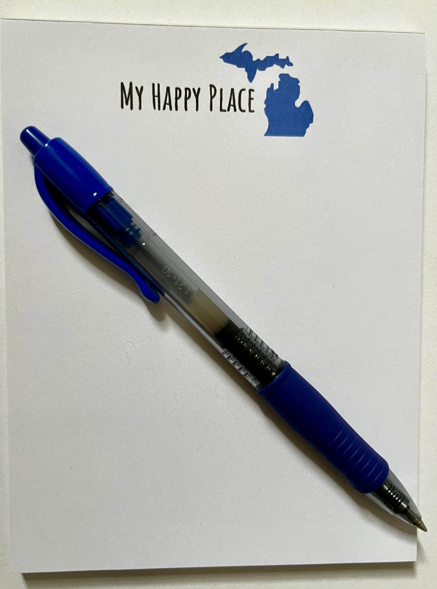 State of Michigan Notepad "My Happy Place" – Michigan Belts and More